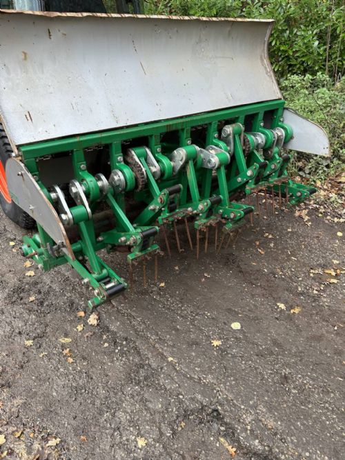 New and Used Soil Reliever SR70 Deep tine aerator c/w storage stand for ...